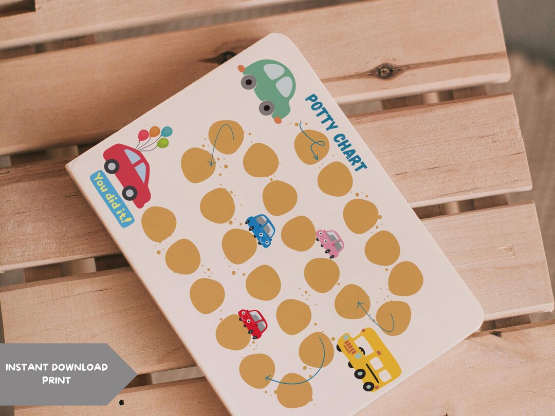 Cars Potty Chart | Printable Potty Training Chart | Reward Chart ...