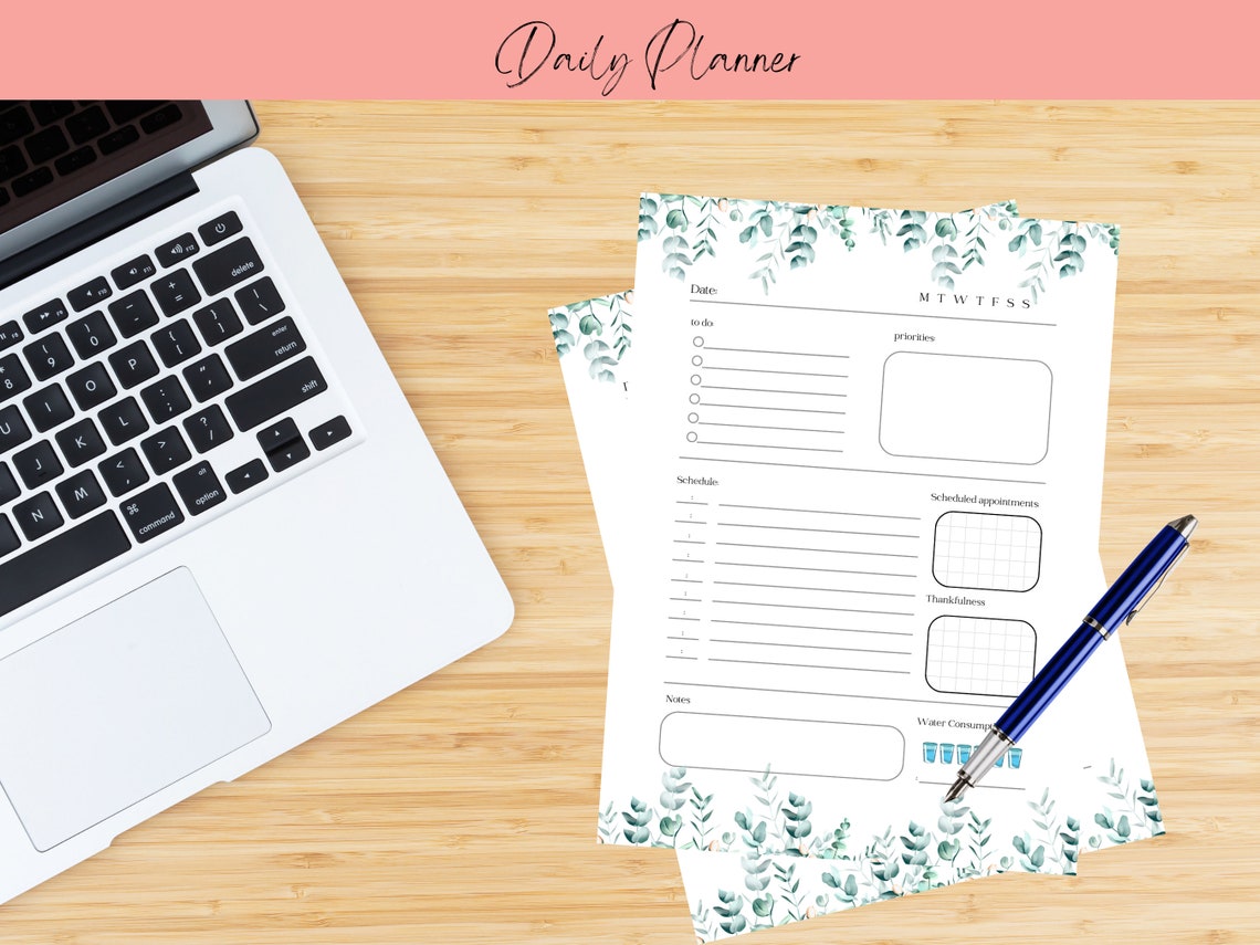 Printable Daily Planner, Printable Daily Planner Sheet, PDF Printable ...