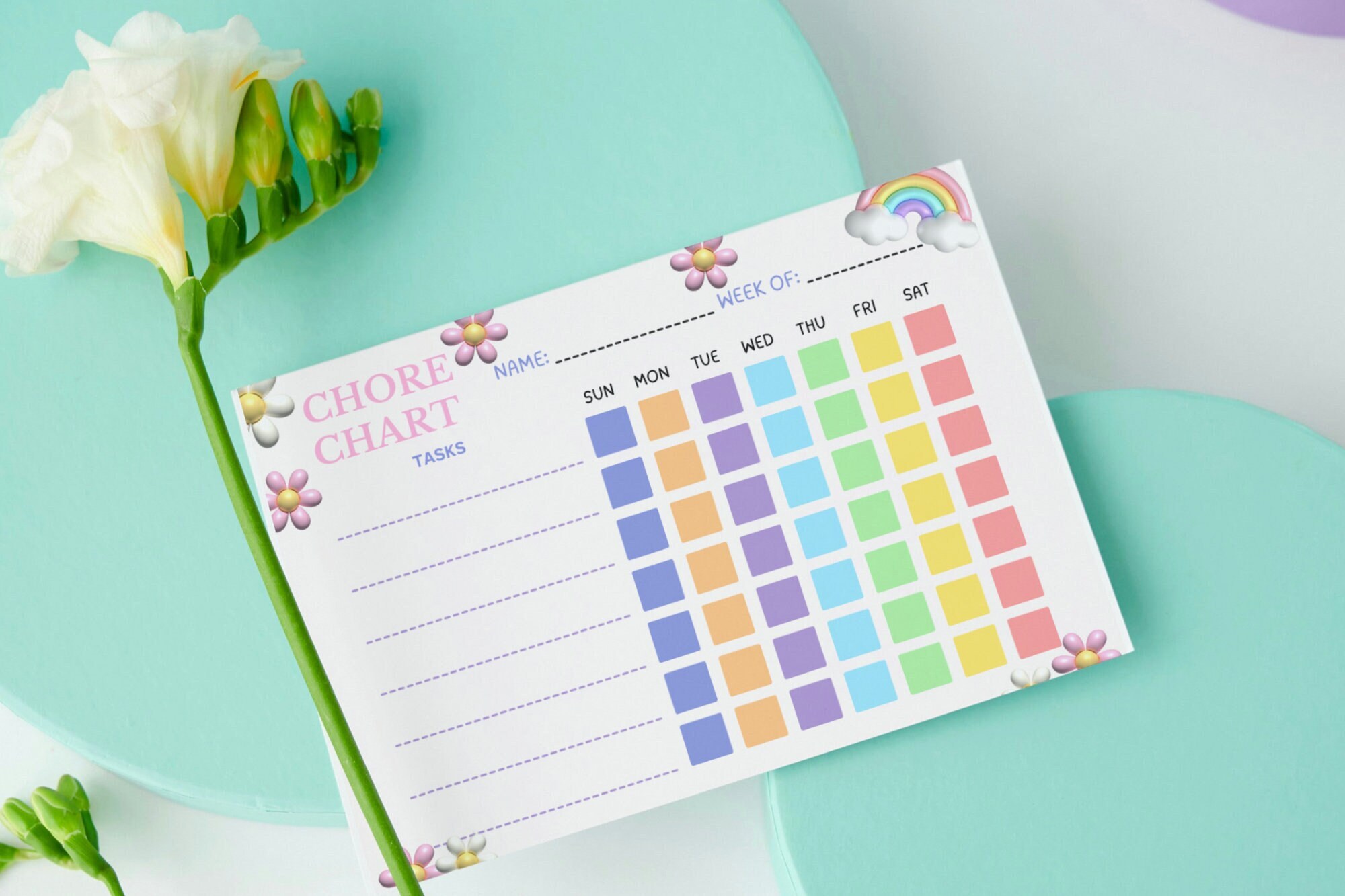 Kids Chore Chart Responsibility Chart Printable Chore Chart for Kids ...