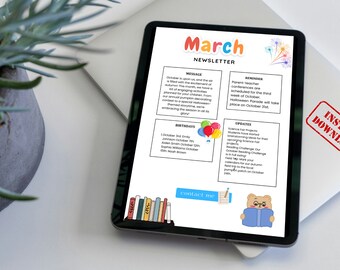 Editable Canva Template-newsletter Template, Editable Newsletter ...