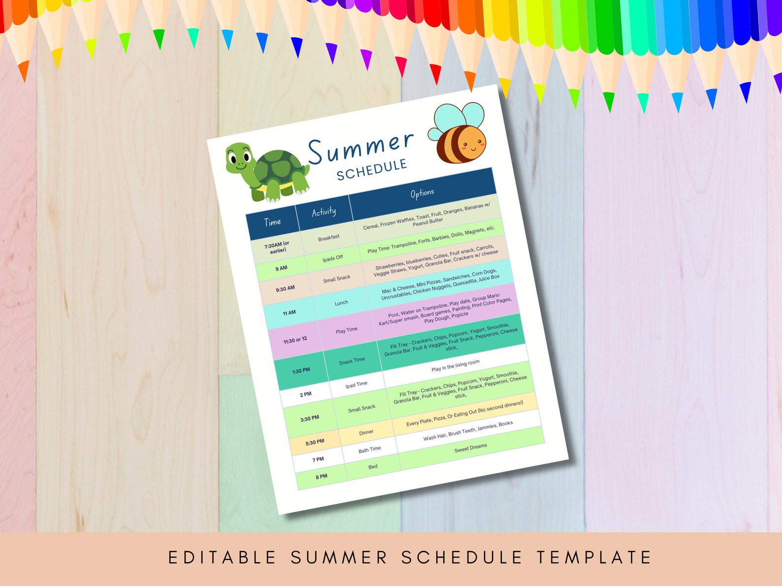 Summer Schedule, Summer Bucket List, Summer Checklist, Kids Chore Chart ...