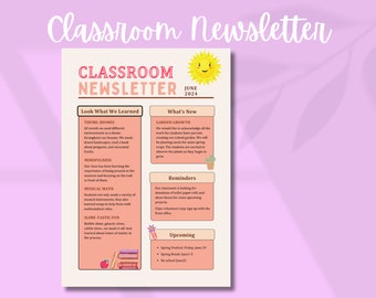 February Newsletter Template, Editable Newsletter, Monthly Newsletter ...