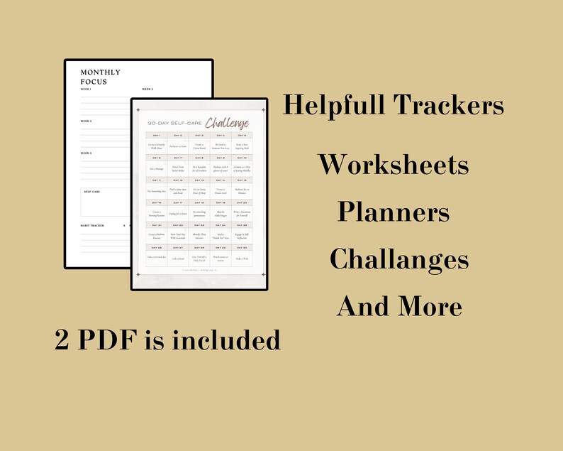 2024 Vision Board & Self-care Digital Template Bundle - Etsy