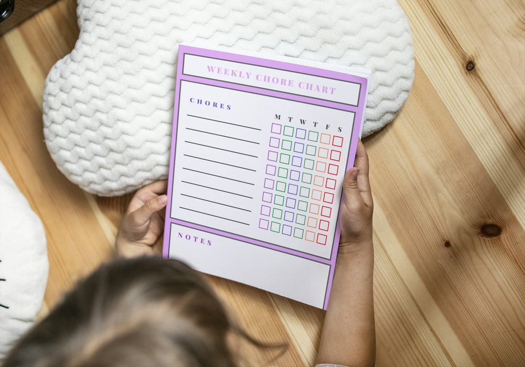 Chore Chart for Kids Printable Kids Daily Weekly Schedule Kids Chore ...