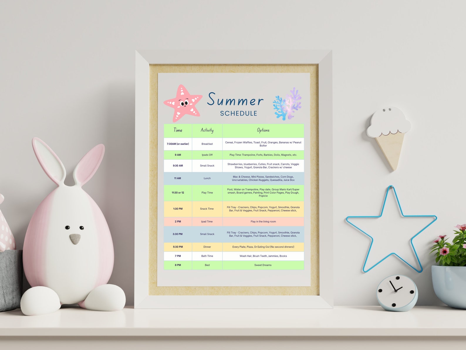 Summer Schedule, Summer Bucket List, Summer Checklist, Kids Chore Chart ...