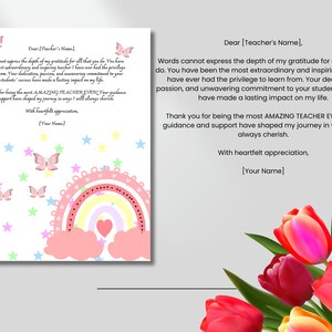 Teacher Appreciation Printable Gift Thank You Card for School ...