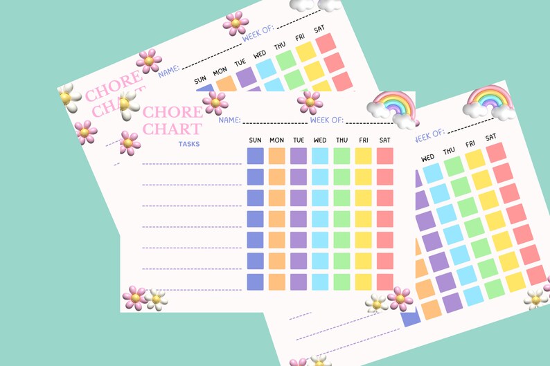 Kids Chore Chart Responsibility Chart Printable Chore Chart for Kids ...