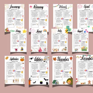 Editable Canva Template for Monthly School and Teacher Newsletters - Etsy