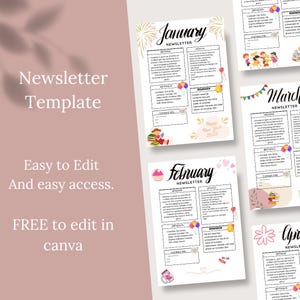 Editable Canva Template for Monthly School and Teacher Newsletters - Etsy