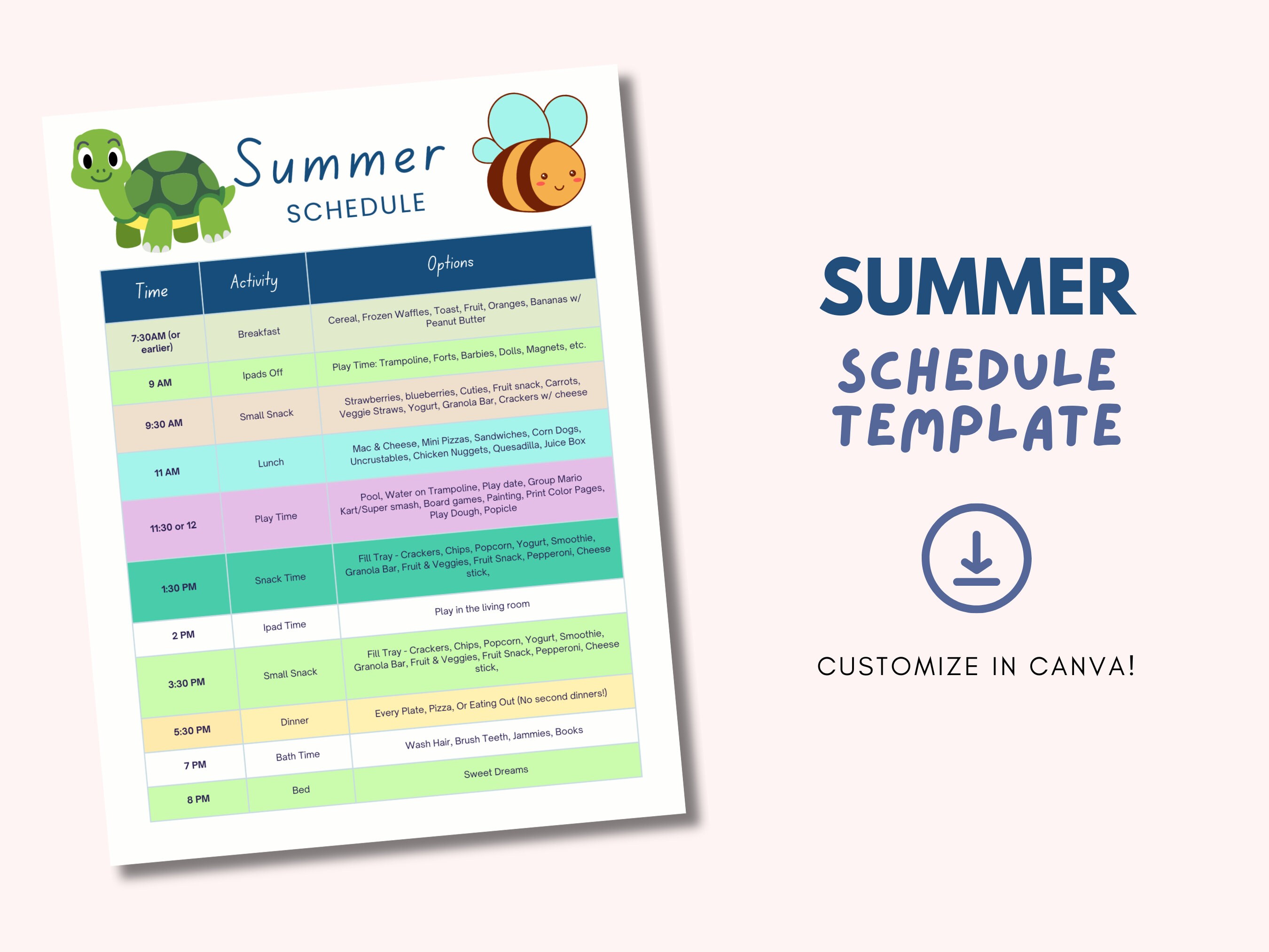 Summer Schedule, Summer Bucket List, Summer Checklist, Kids Chore Chart ...