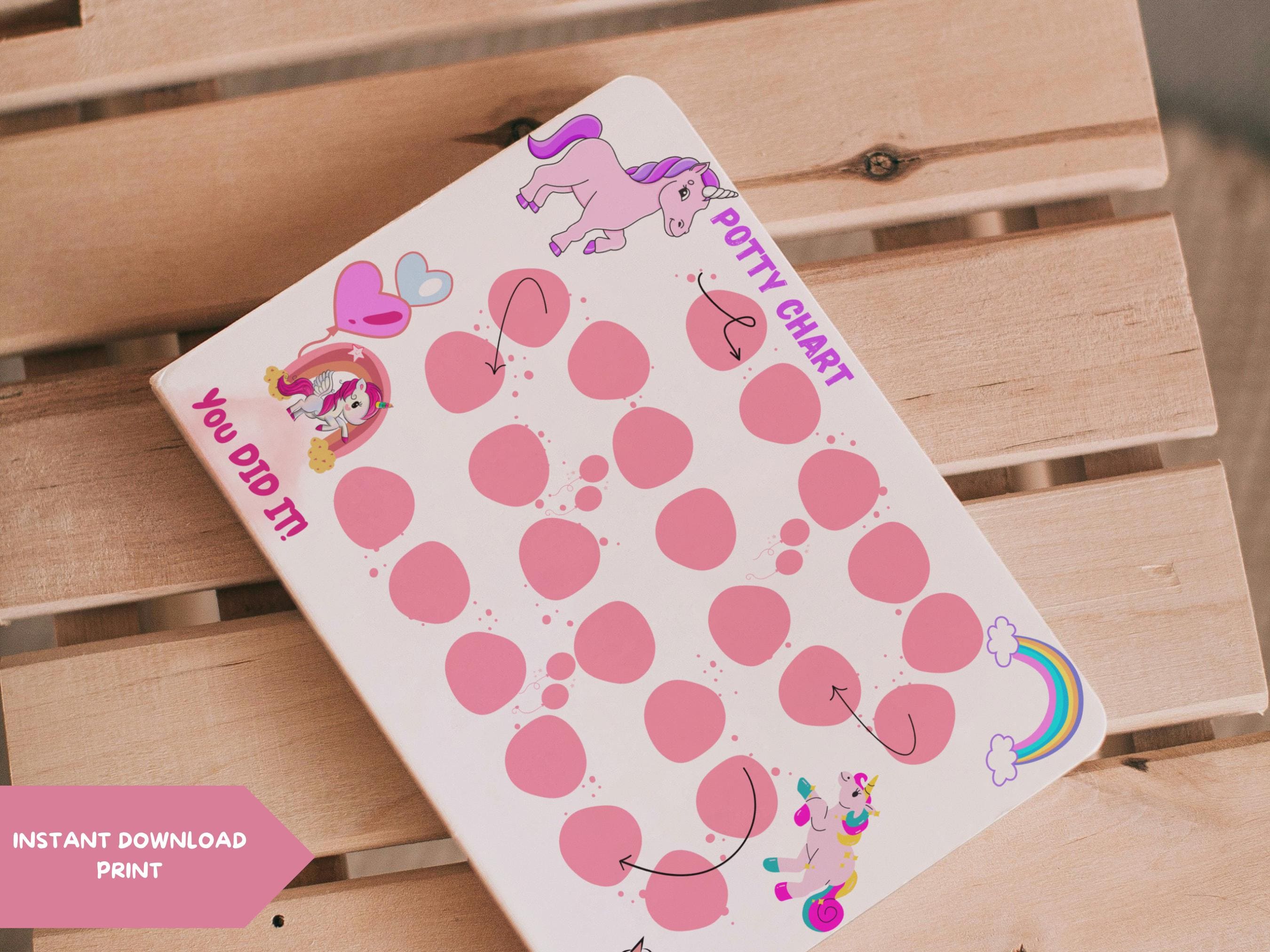 Unicorn Potty Chart | Printable Potty Training Chart | Reward Chart ...