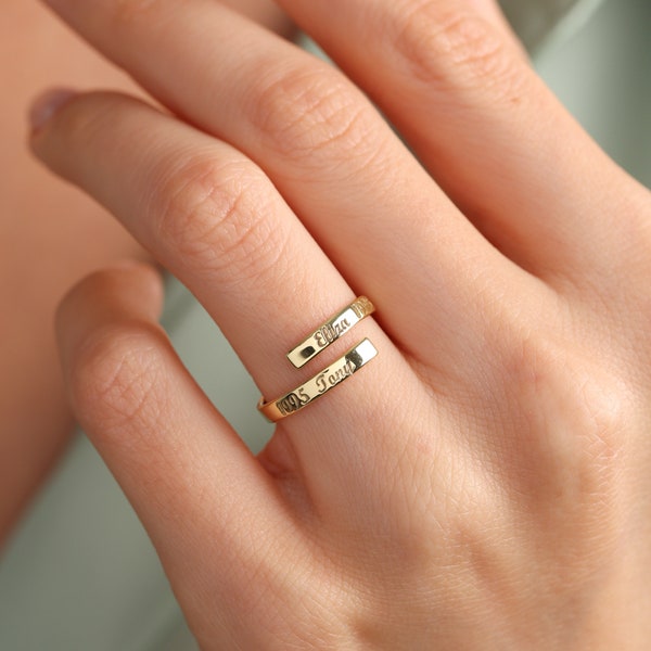 Stackable Name Rings - Etsy