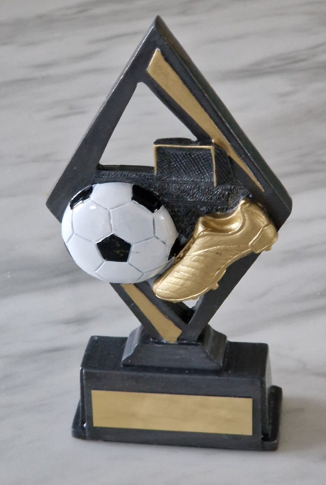 Personalised 17cm Soccer Football & Boot Trophy. Ideal Soccer Prize ...