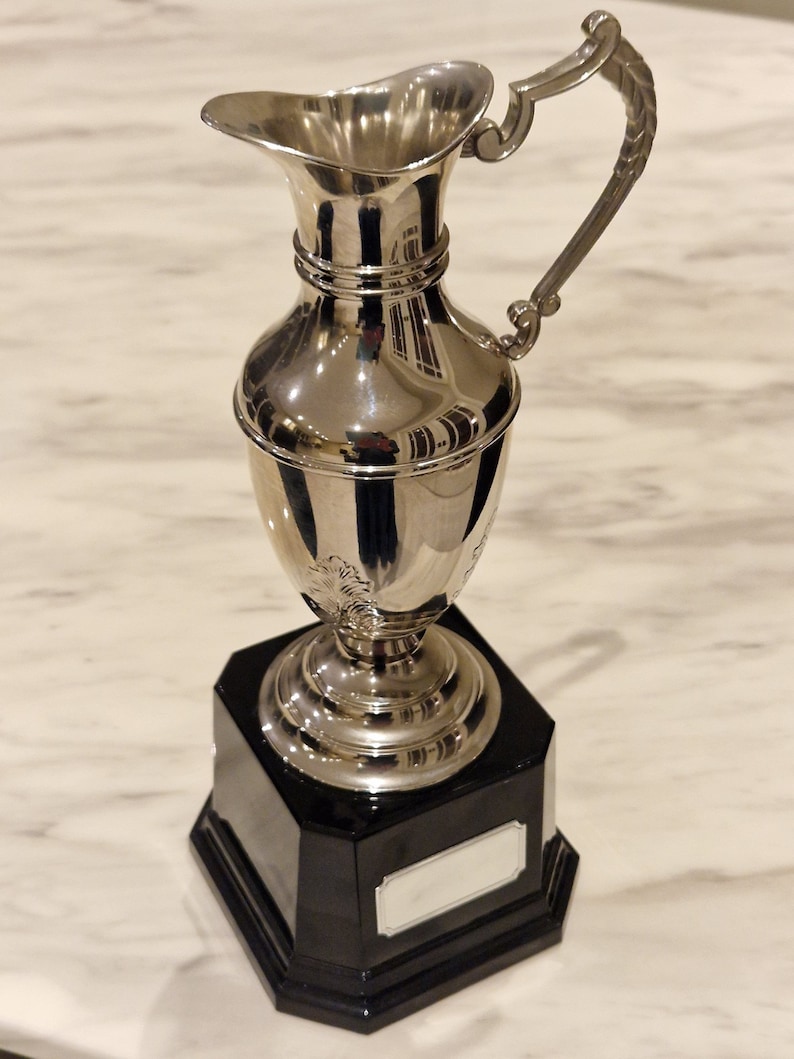 Engraved Nickel Plated Claret Jug Golf Trophy - 32cm - Etsy