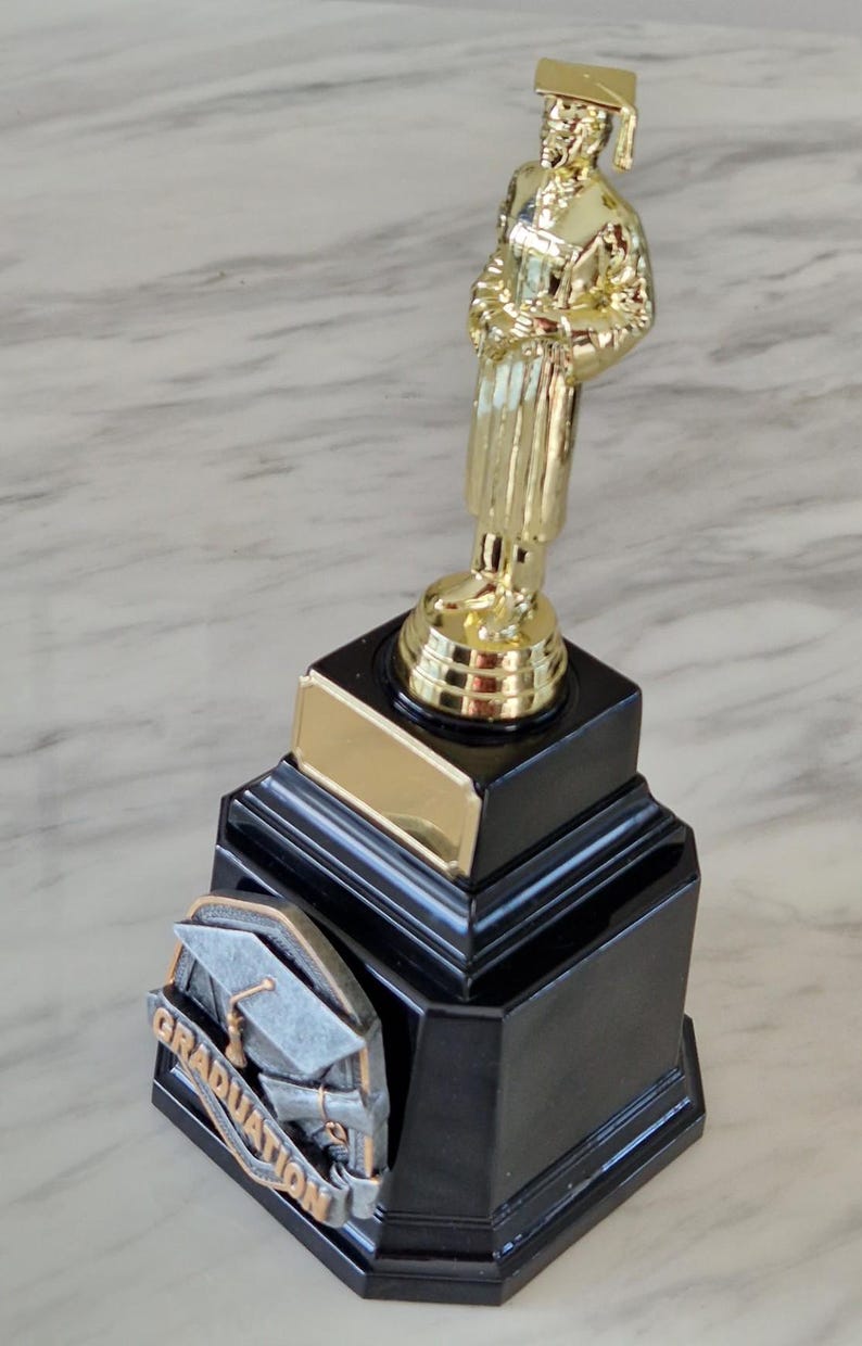 Personalized Graduation Figurine: Gold Resin Graduate Award (26 Cm) - Etsy