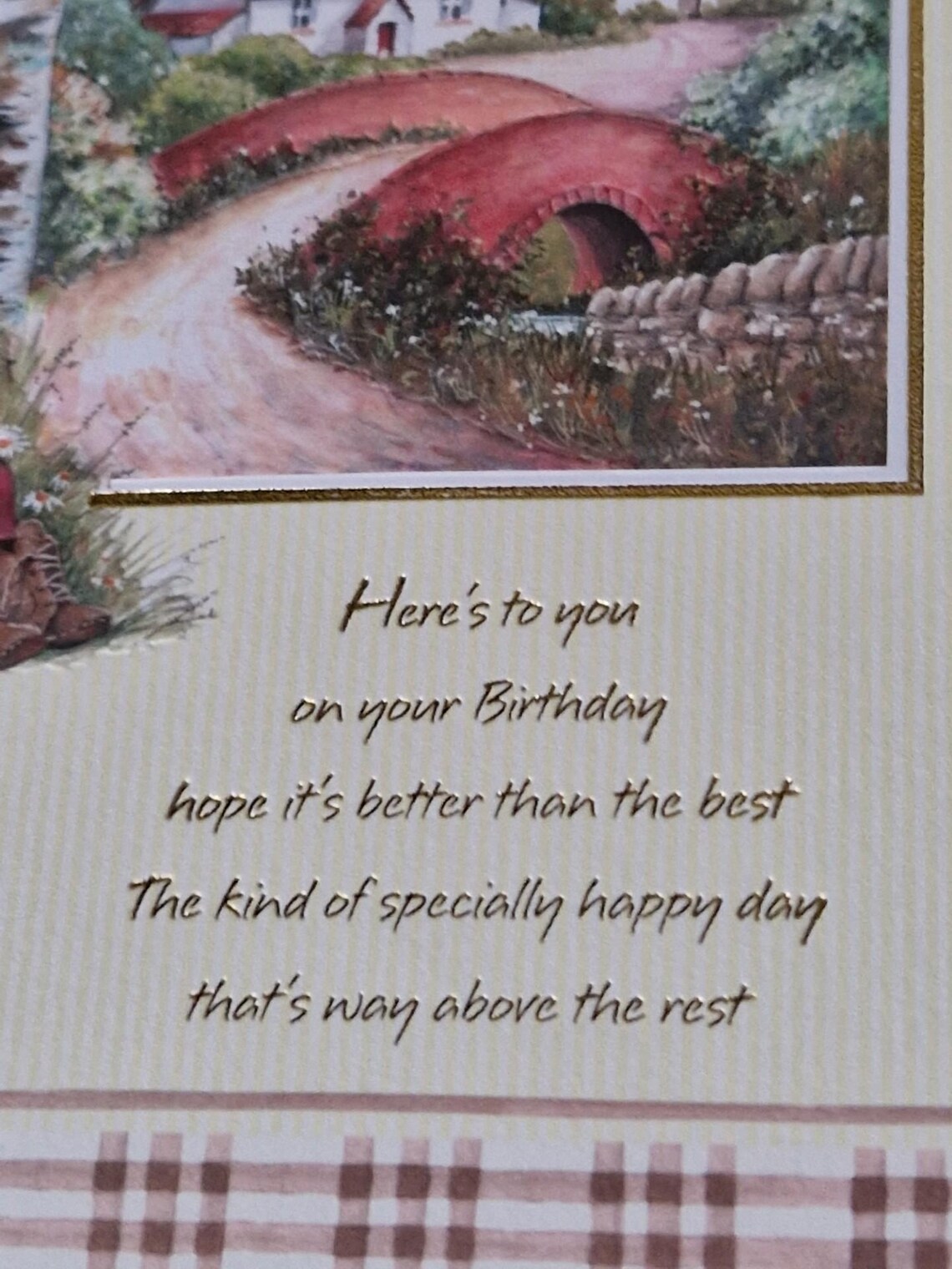 Brother Birthday Card With Inner & Outer Images. Outer Text is Gold ...