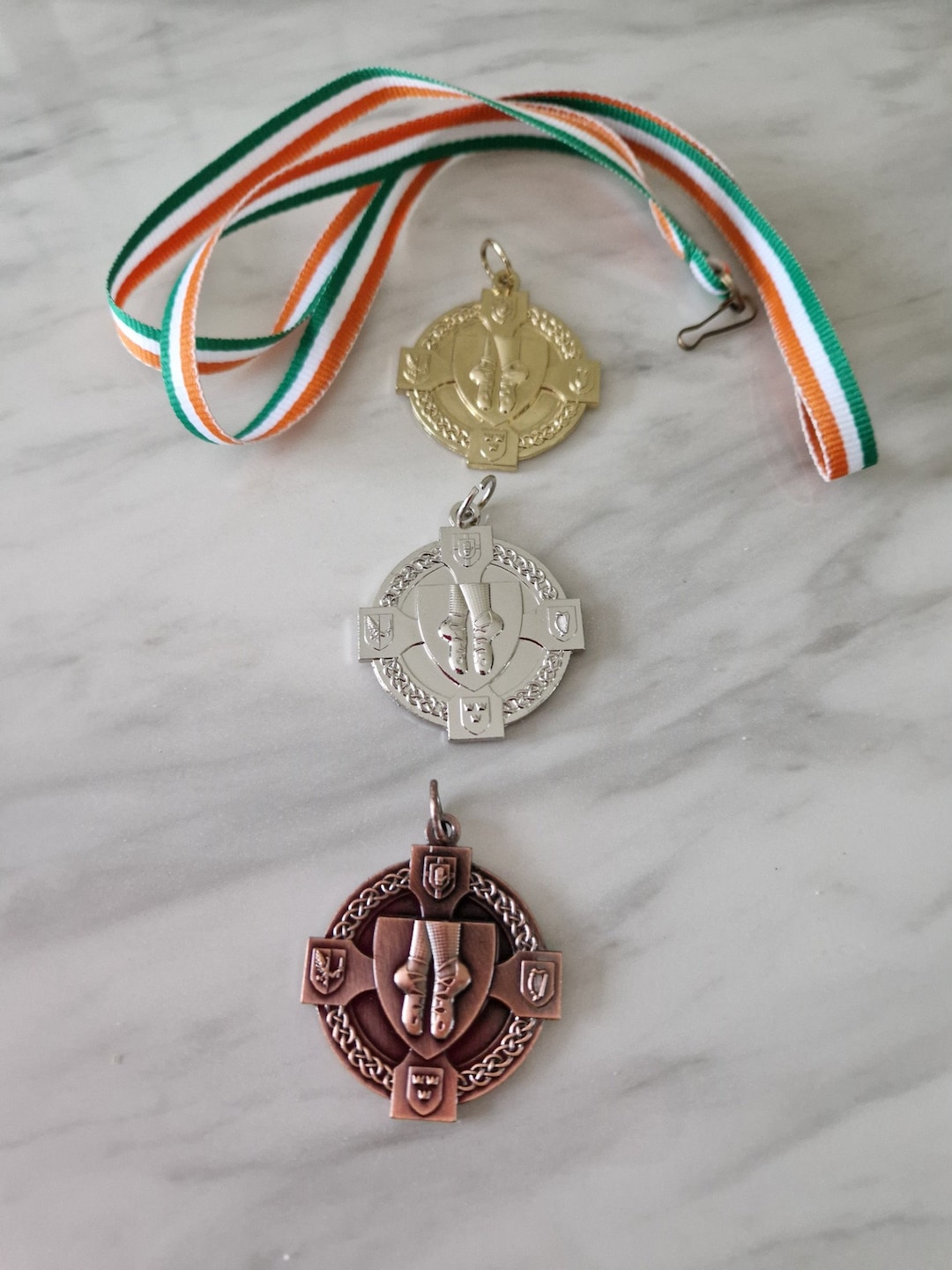 Irish Dancing Medals in Choice of Gold, Silver or Bronze With Green ...