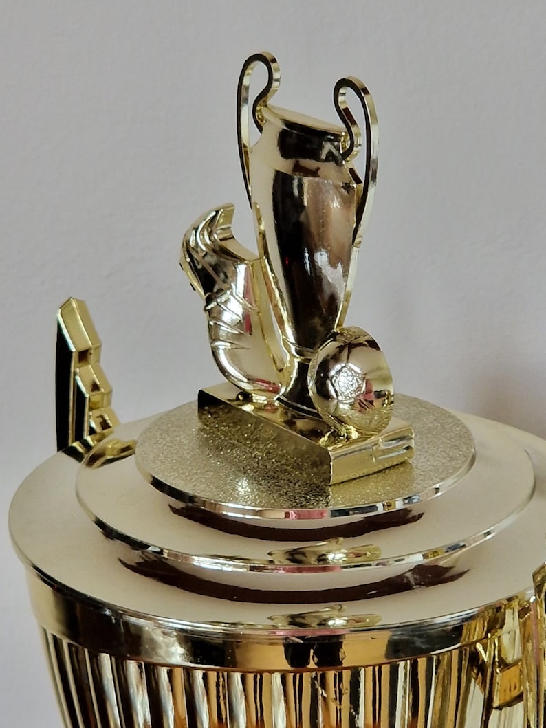 Personalised 43 Cm Gold Coloured Soccer Cup Trophy With Handles & Lid ...