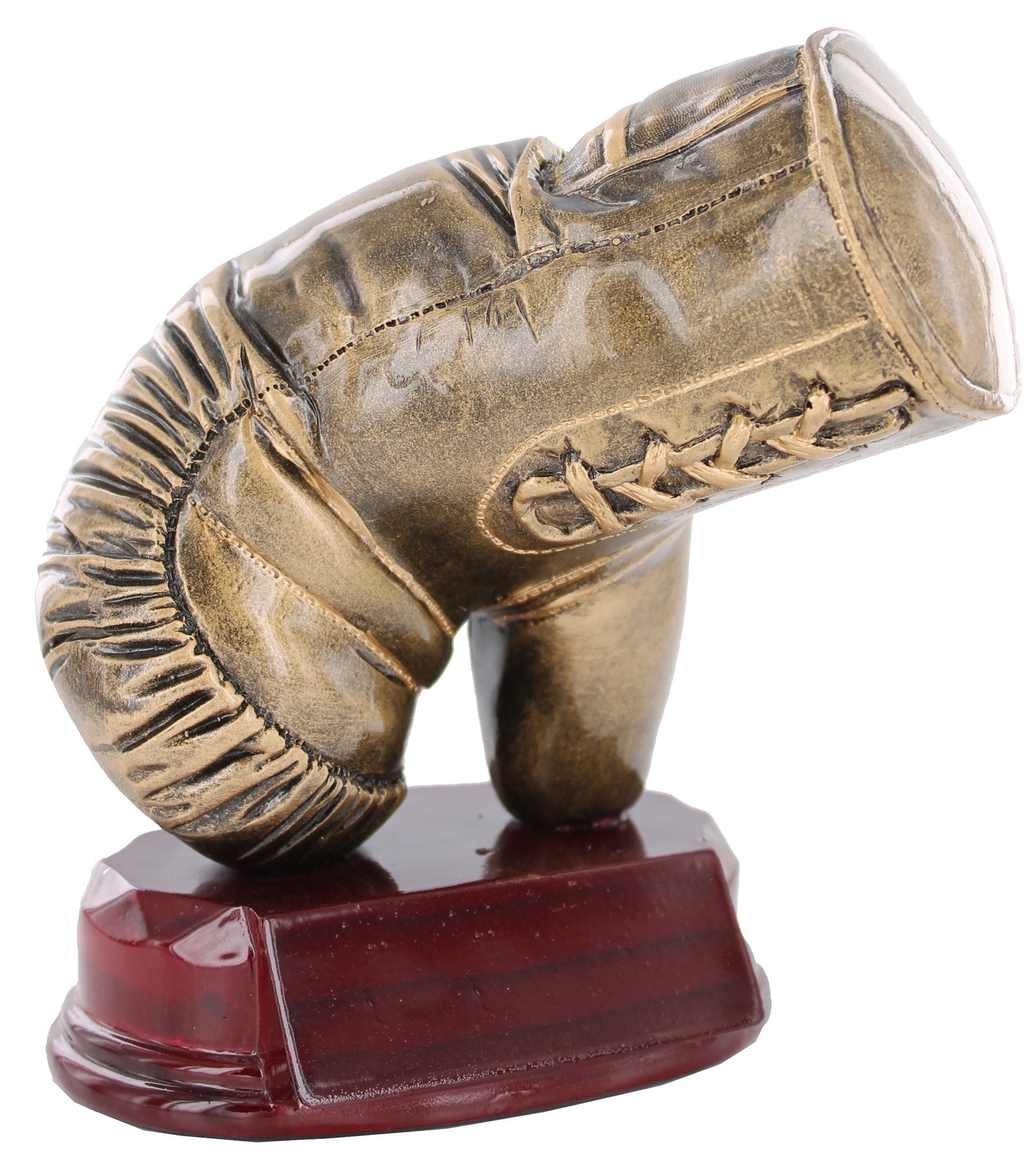 Personalised Boxing Glove Trophy Mounted on Polished Cherry Base. Great ...