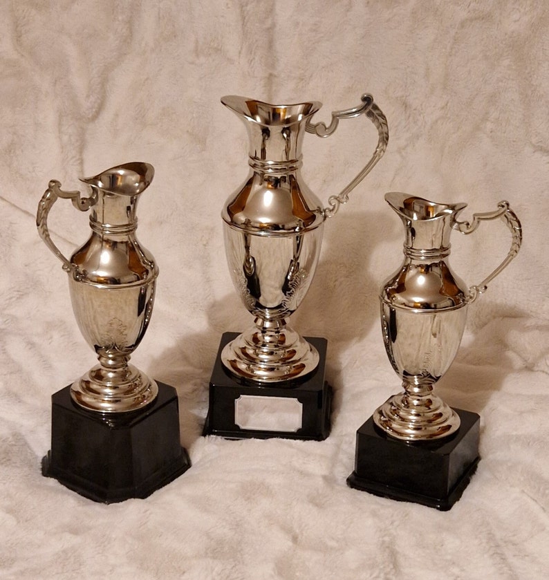 Premium 32cm Nickel Plated Claret Jug Golf Cup Trophy. Choice of 3 ...