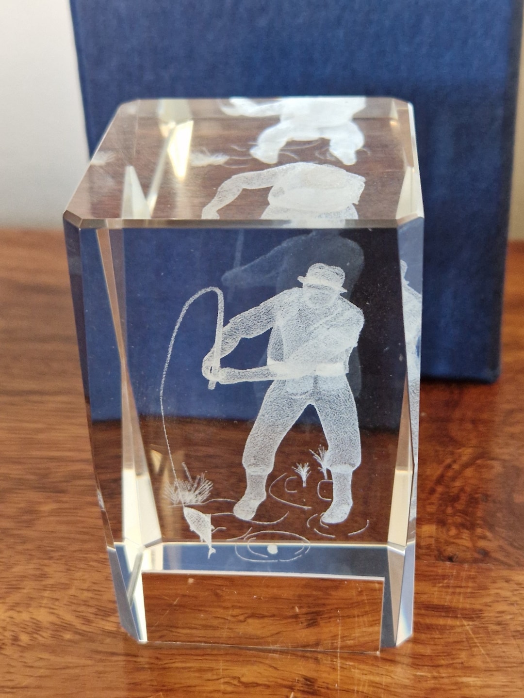 Personalised Laser Engraved Optical Crystal Fishing Block Trophy. Ideal ...