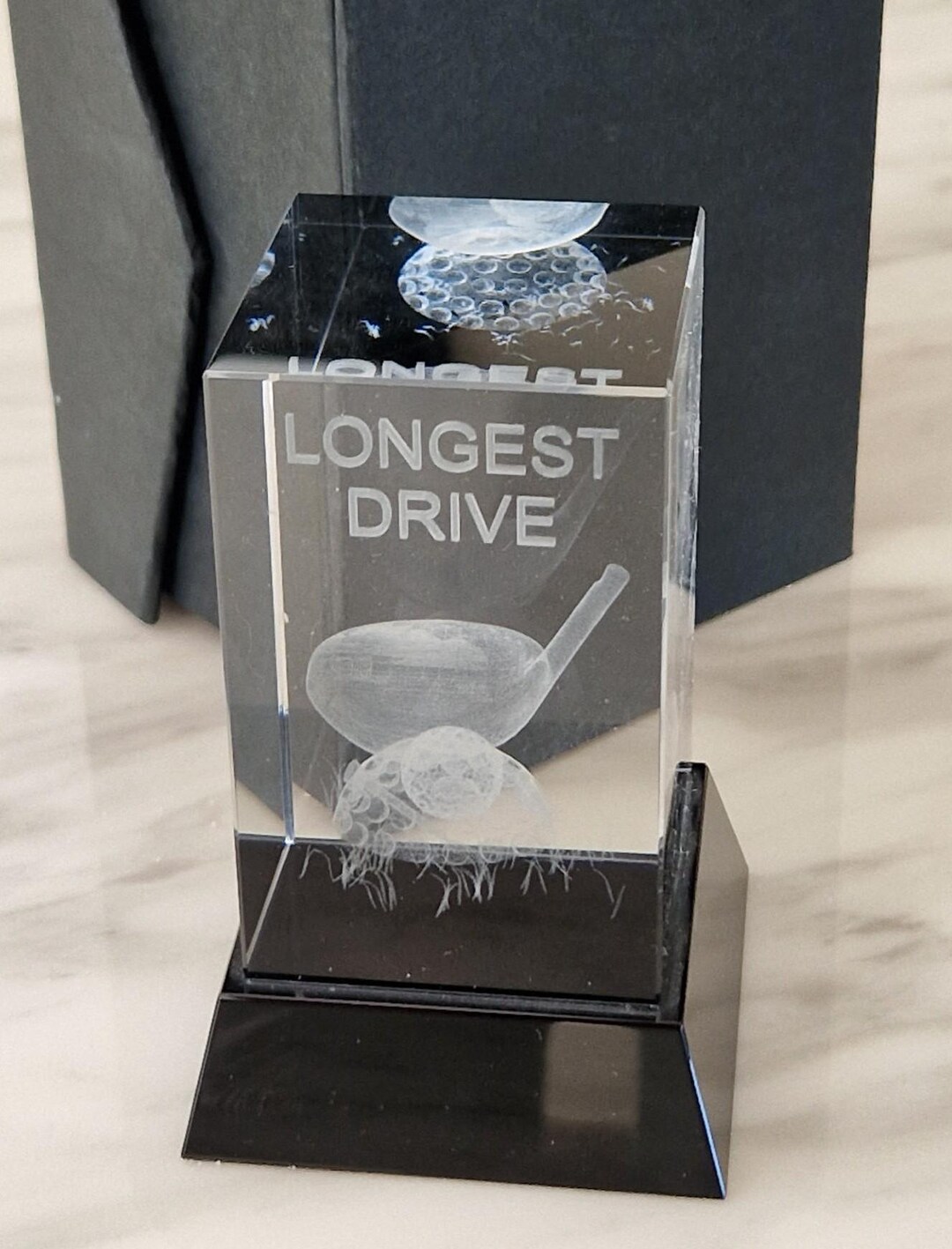 Irish Crystal Longest Drive Golf Trophy, 24% Lead, Engraved Free. Comes ...