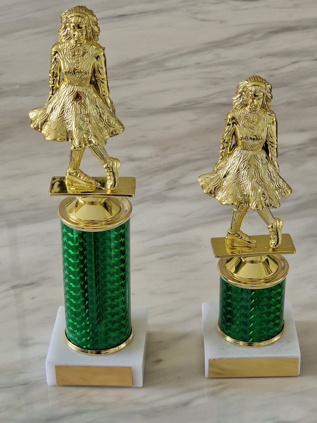 Personalised Irish Dancing Trophy. Made With the Irish Colours of Green ...