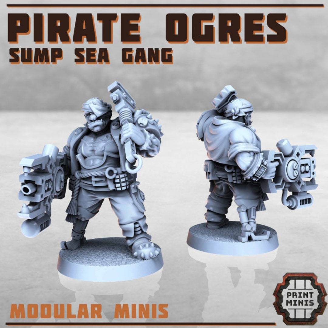 28mm Pirate Ogres - Sea Sump Gang Type 3 (heroic Scale) - Etsy