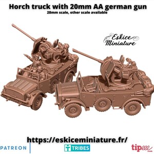 WW2 German Horch Truck W/ 20mm AA German Gun Set - Etsy