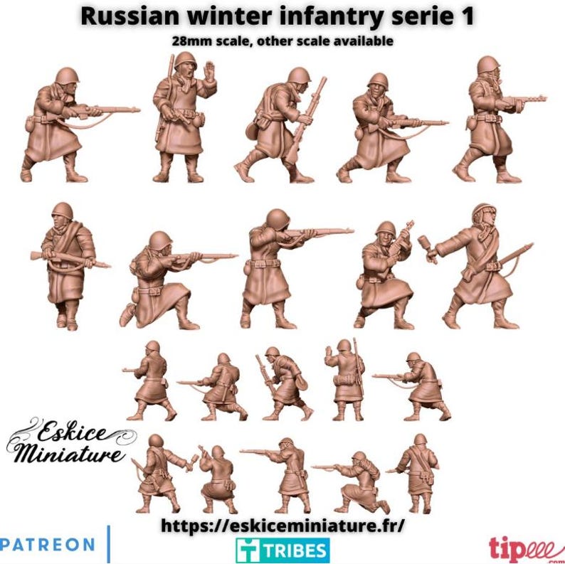 WW2 Russian Infantry in Winter - Series 1 - Etsy