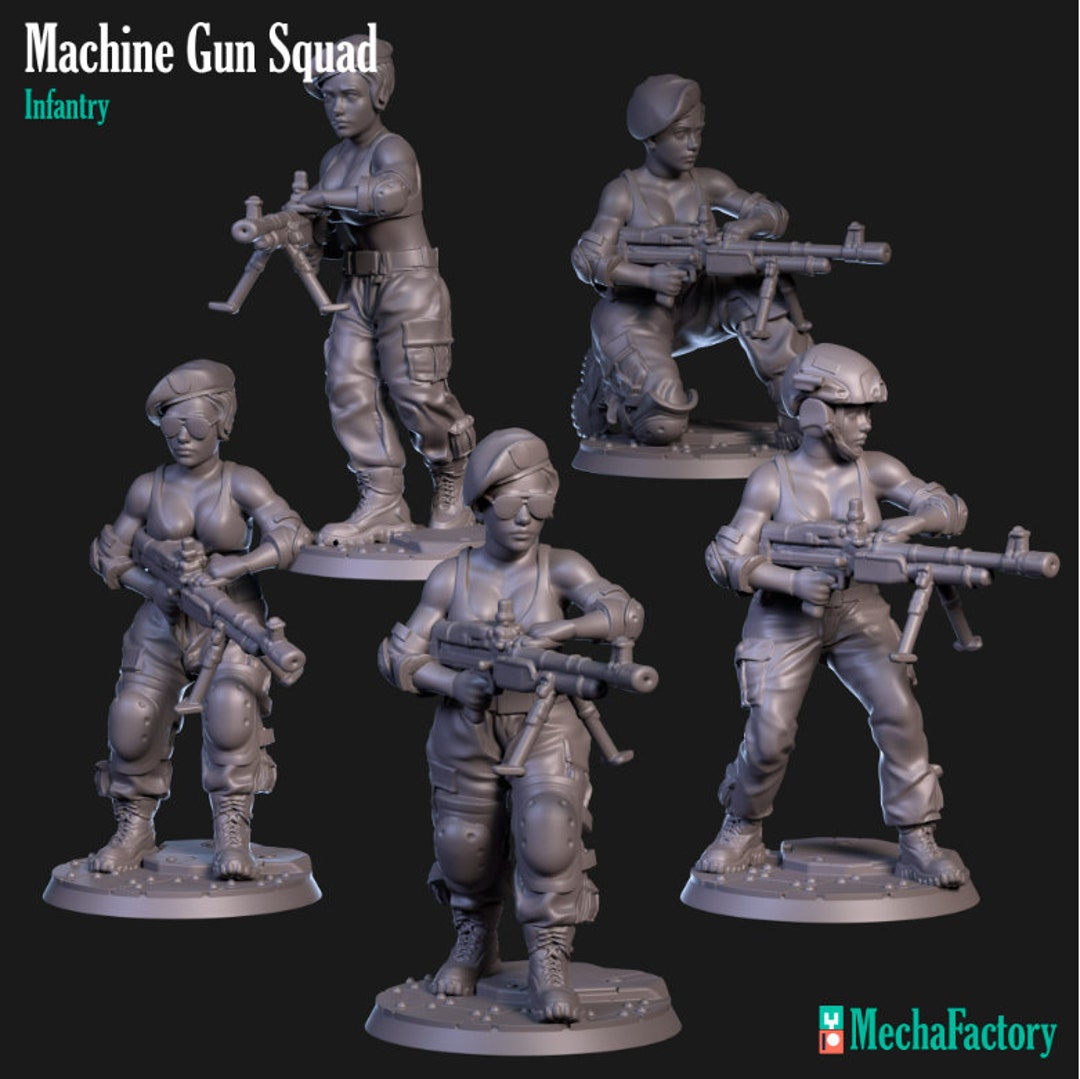 Modern Machine Gun Squad Set - Etsy