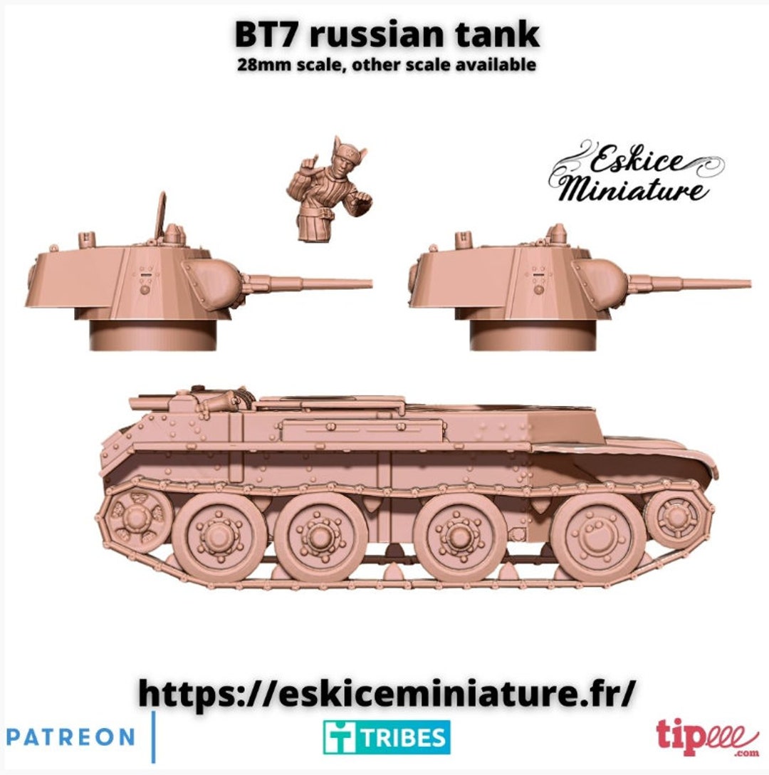 WW2 Russian BT7 Tank Set - Etsy