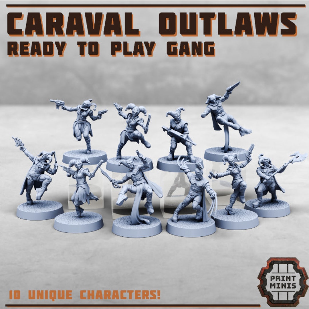 28mm Caraval Outlaws - Ready to Play Gang Full Set (heroic Scale) - Etsy