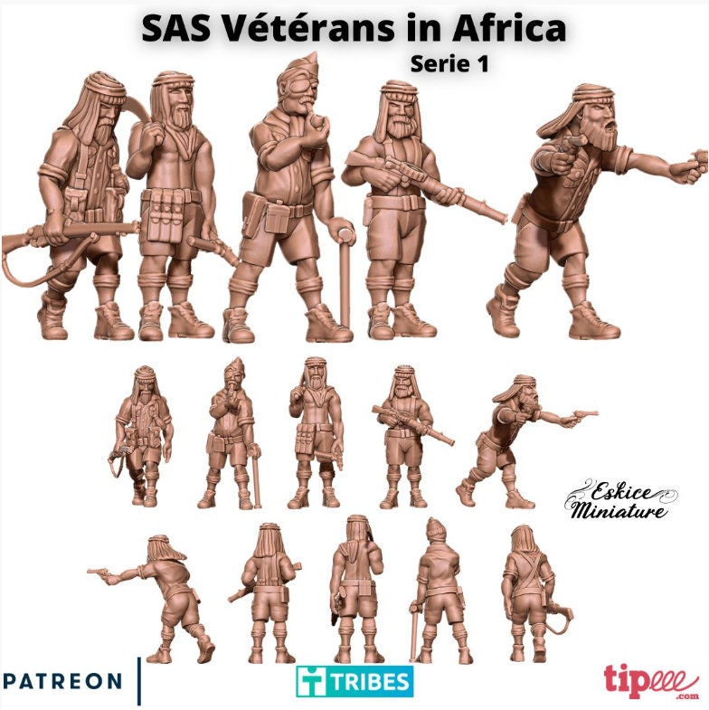 WW2 British SAS Veterans in Africa Set - Etsy