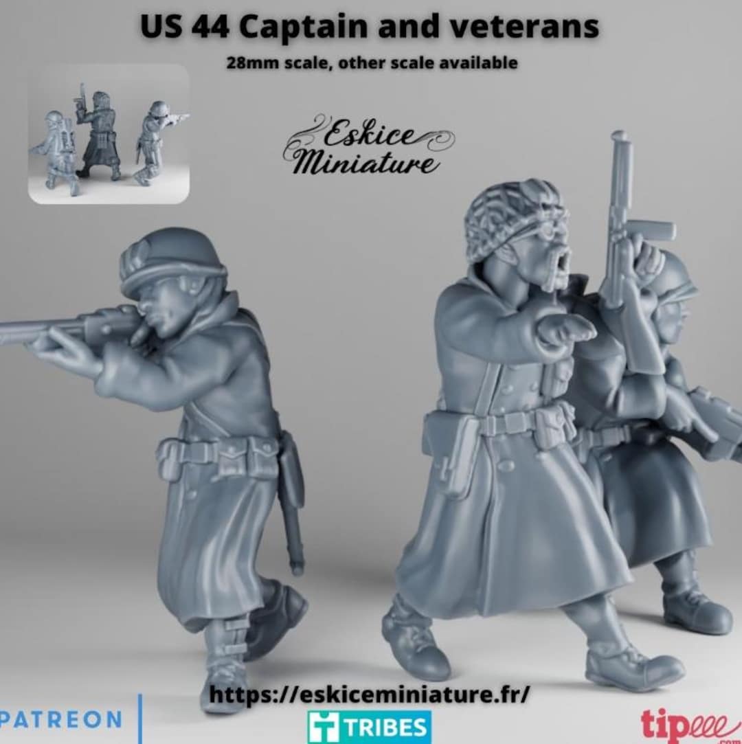 WW2 US Captains and Veterans in Winter Set - Etsy