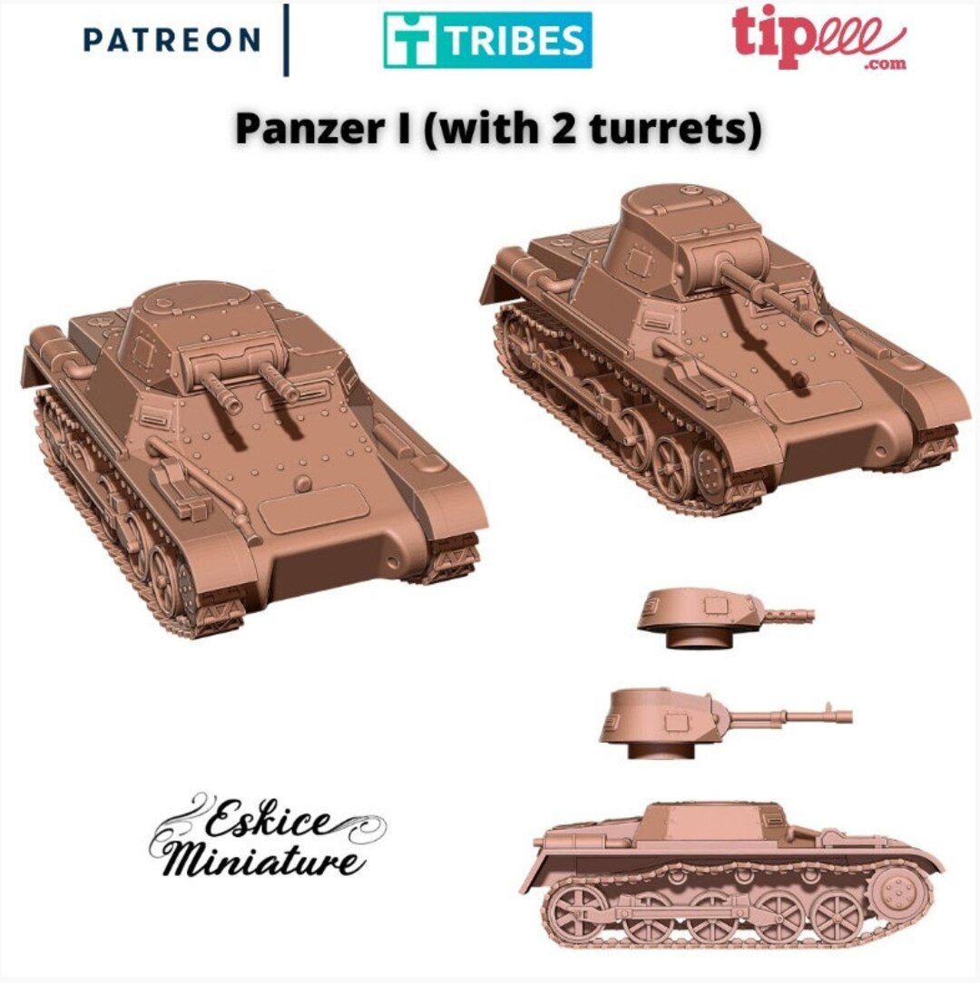 WW2 German Panzer I Tank Set - Etsy