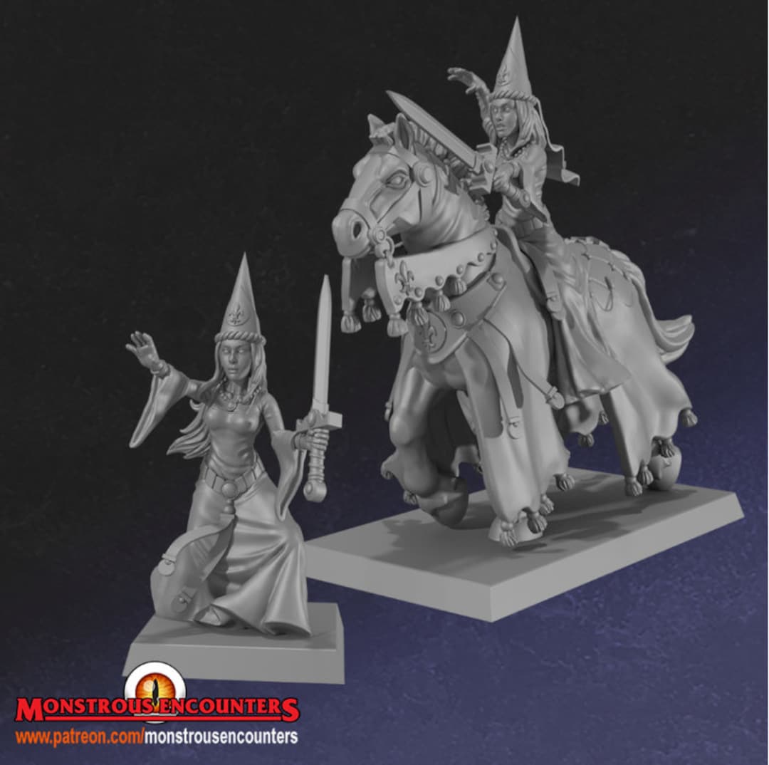 28/32mm Breton Damsel Set 1 - (monstrous Encounters) - Etsy
