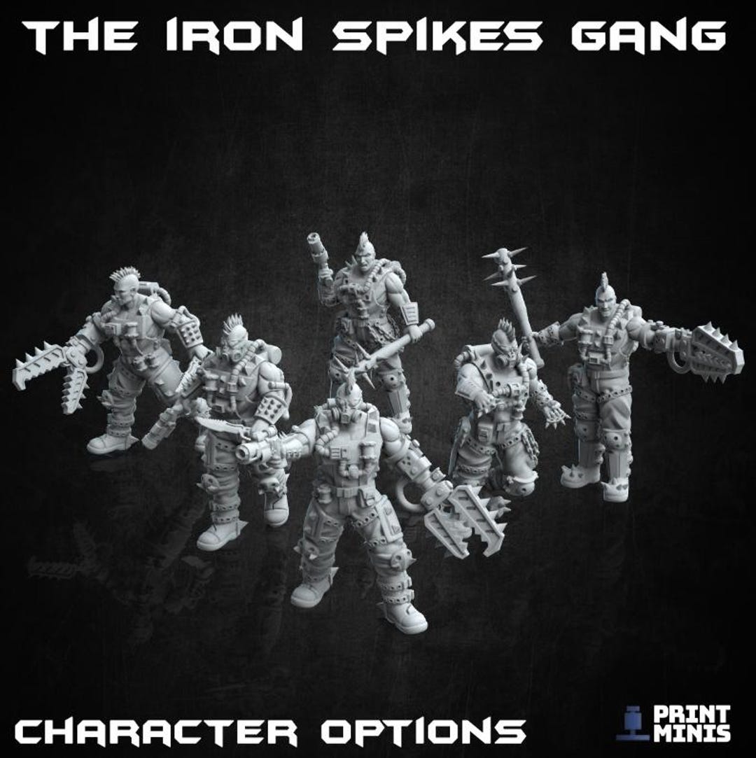 28mm Iron Spikes Gang - Ironside Docks Collection (heroic Scale) - Etsy