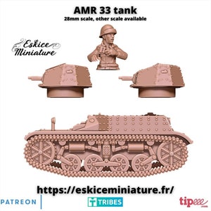 WW2 French AMR 33 Tank Set - Etsy