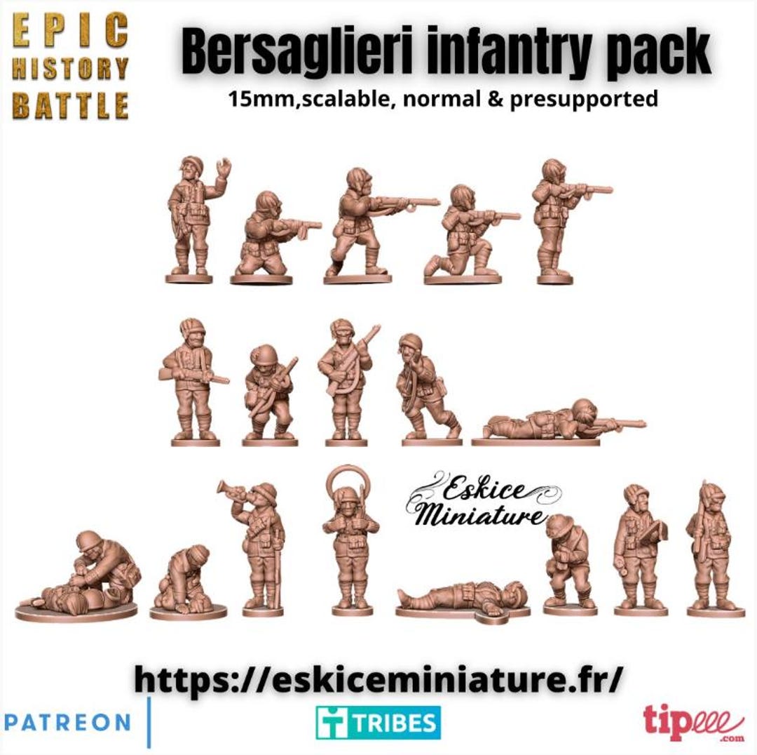 15mm WW2 Italian Bersaglieri Infantry Set - Etsy