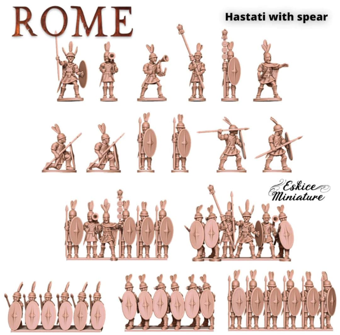 Ancient Roman Hastati W/ Spears Set - Etsy