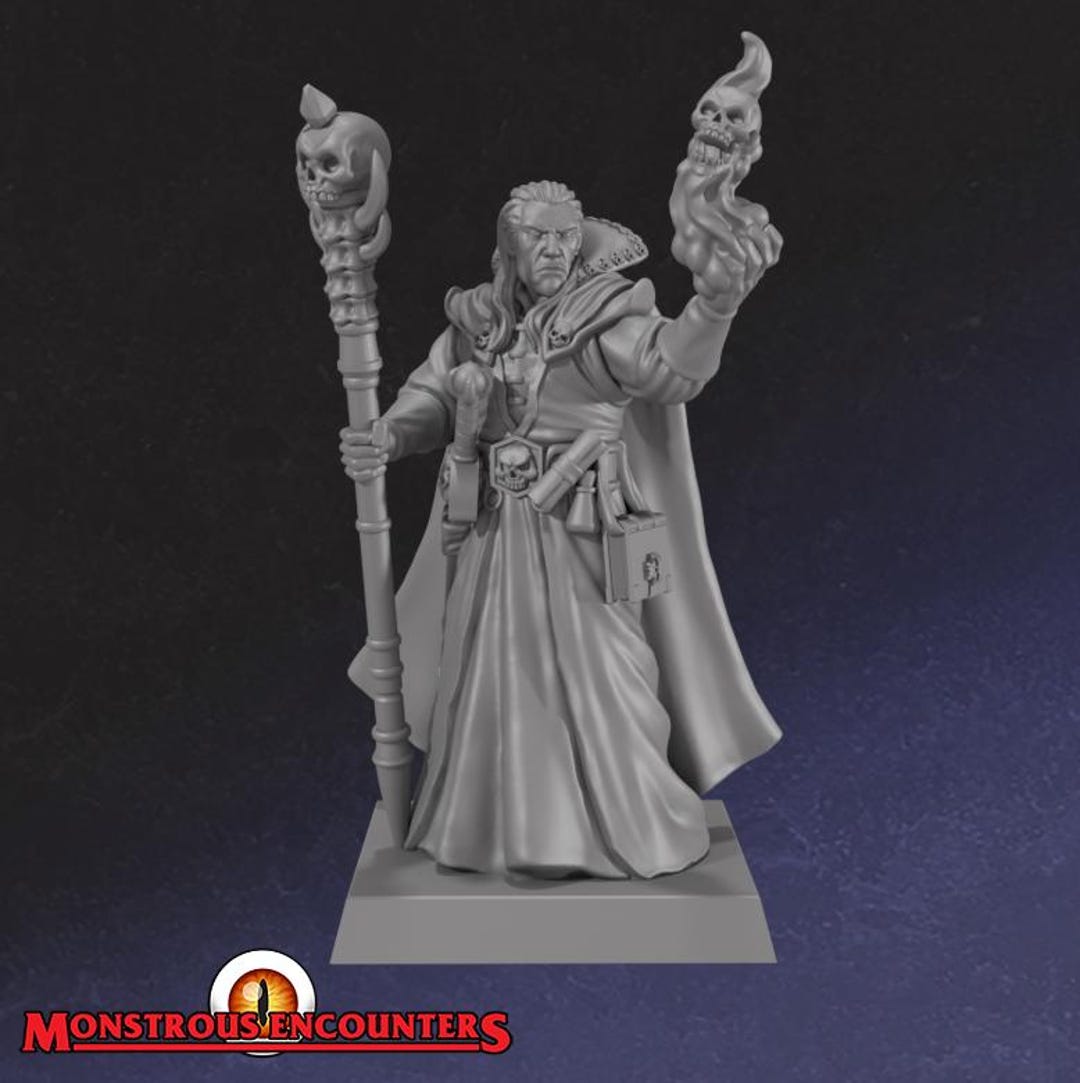 28/32mm Undead Necromancer - (monstrous Encounters) - Etsy