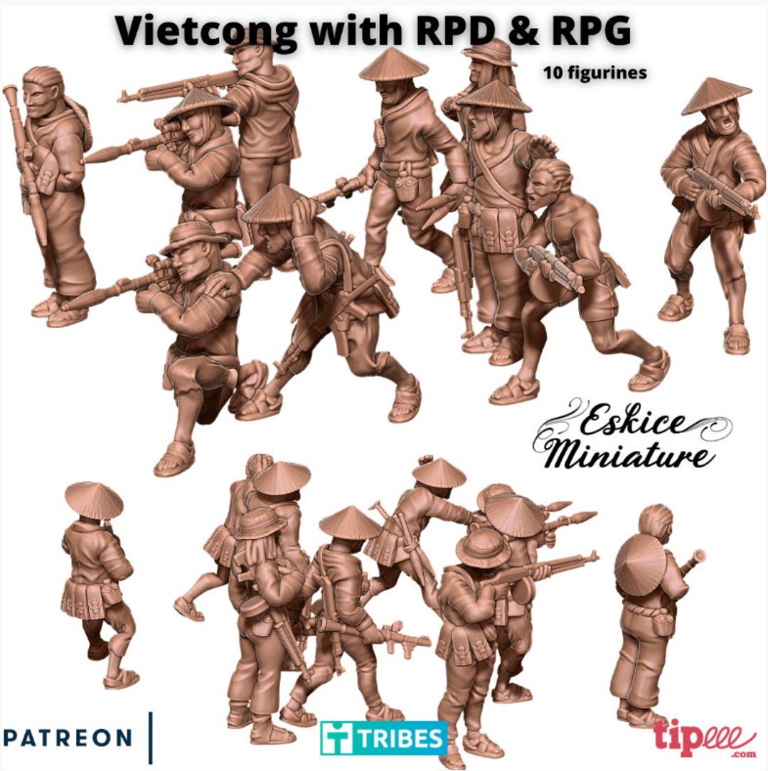 Vietnam Vietcong W/ Rpds & Rpgs Set - Etsy