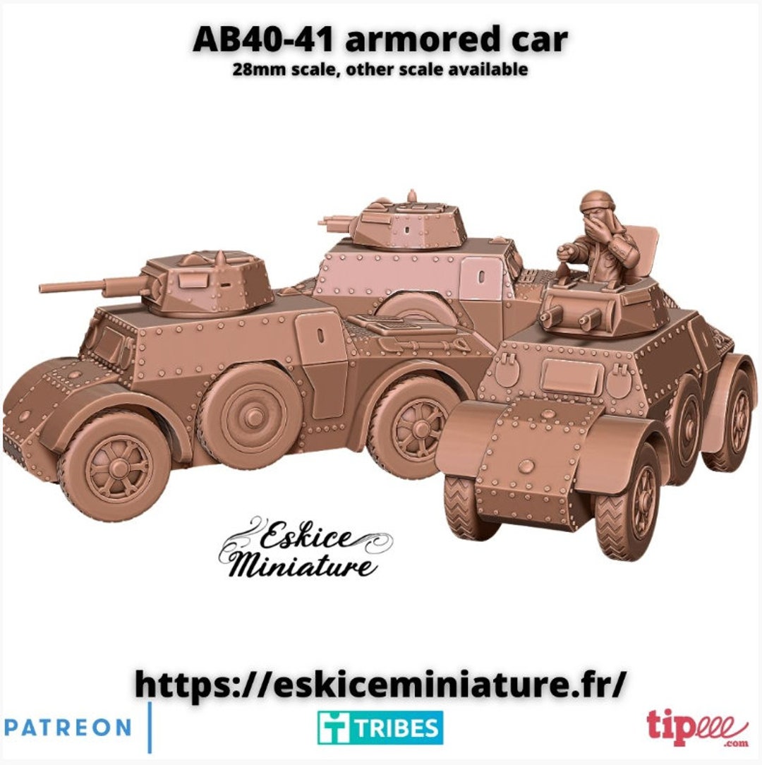 WW2 Italian AB40-41 Armoured Car Set - Etsy