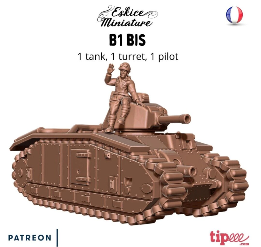 WW2 French B1 BIS Tank Set - Etsy