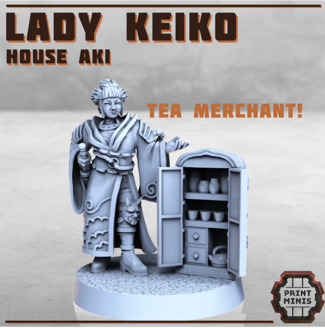 28mm Lady Keiko Tea Merchant - House Aki (heroic Scale) - Etsy
