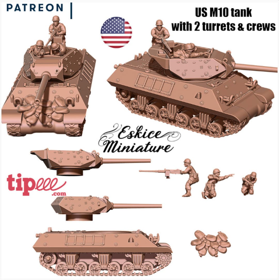 WW2 US M10 Wolverine Tank Set - Etsy