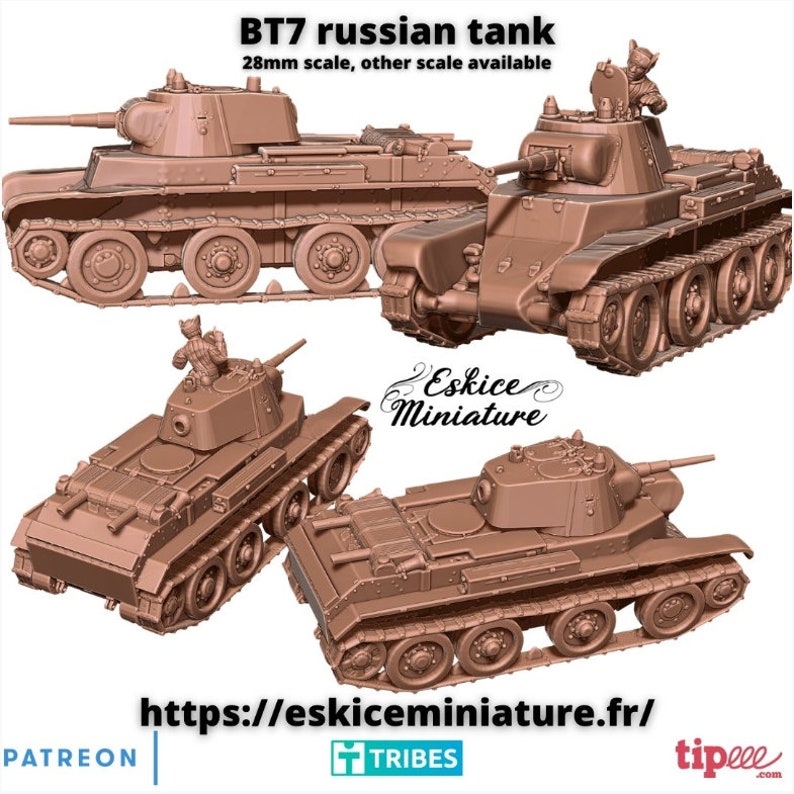 WW2 Russian BT7 Tank Set - Etsy