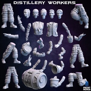 28mm Distillery Workers Full Set (heroic Scale) - Etsy