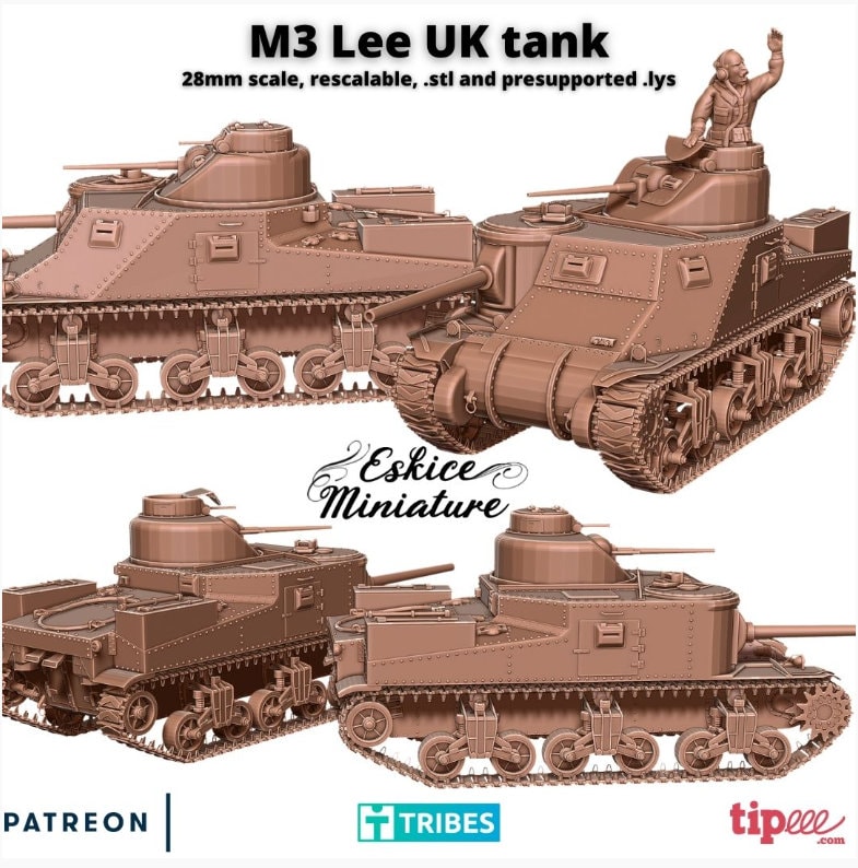 WW2 British M3 Lee Tank - Etsy